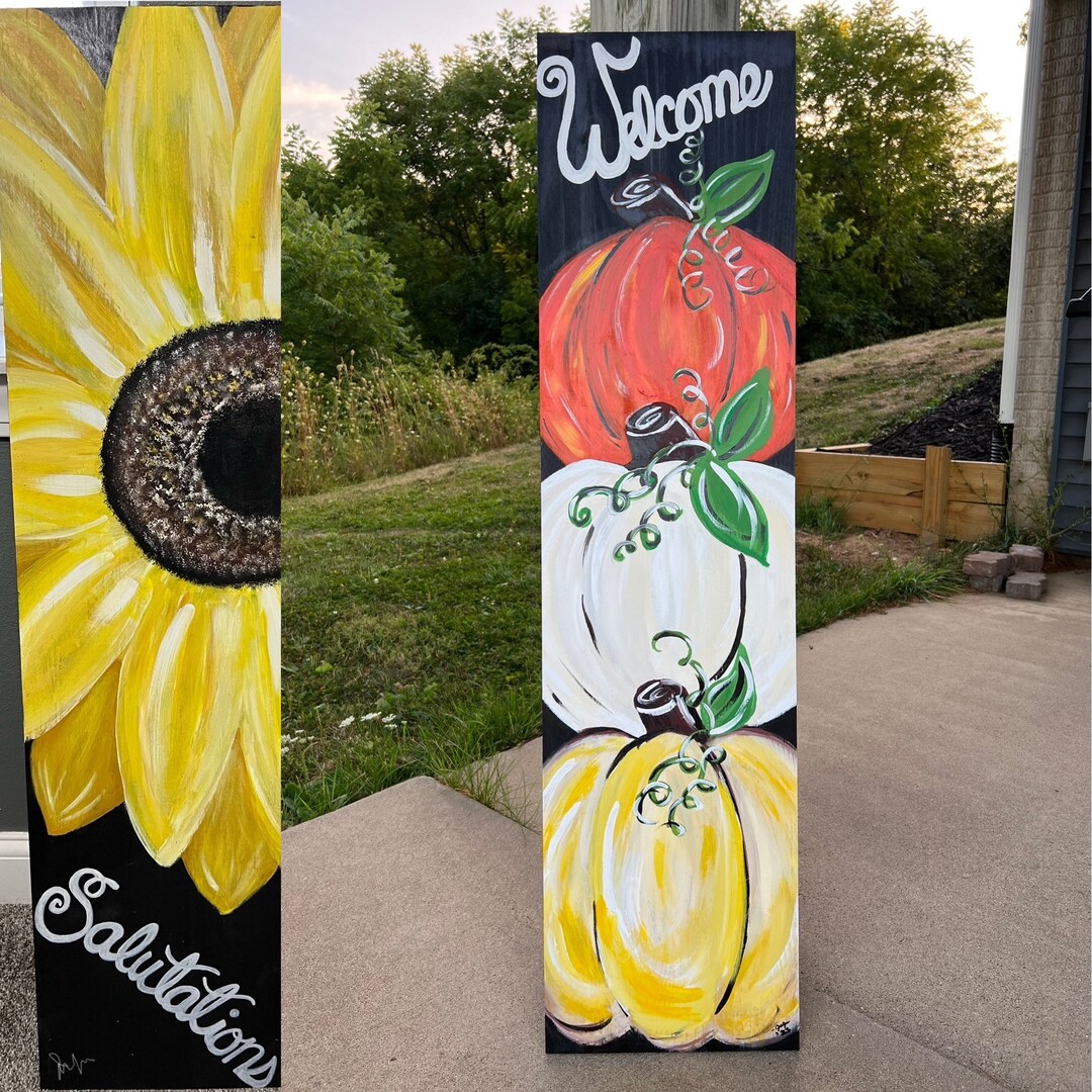 Double Sided Leaner, Sunflower Porch Leaner,pumpkin Porch Leaner ...