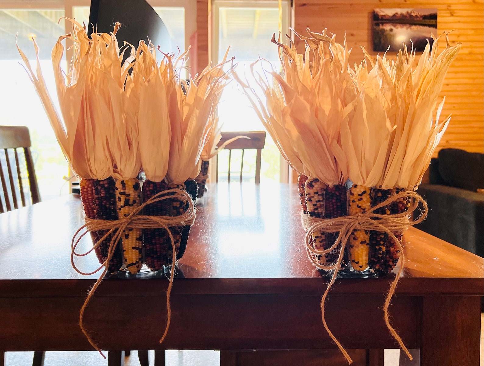 Indian Corn Decor,indian Corn Vase,indian Corn Centerpiece,indian Corn ...