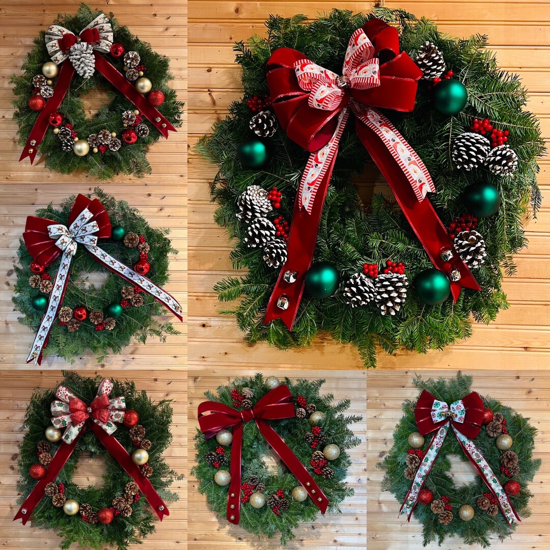 Real Christmas Wreath,balsam Fir Christmas Wreath, Holiday Wreath,fresh ...