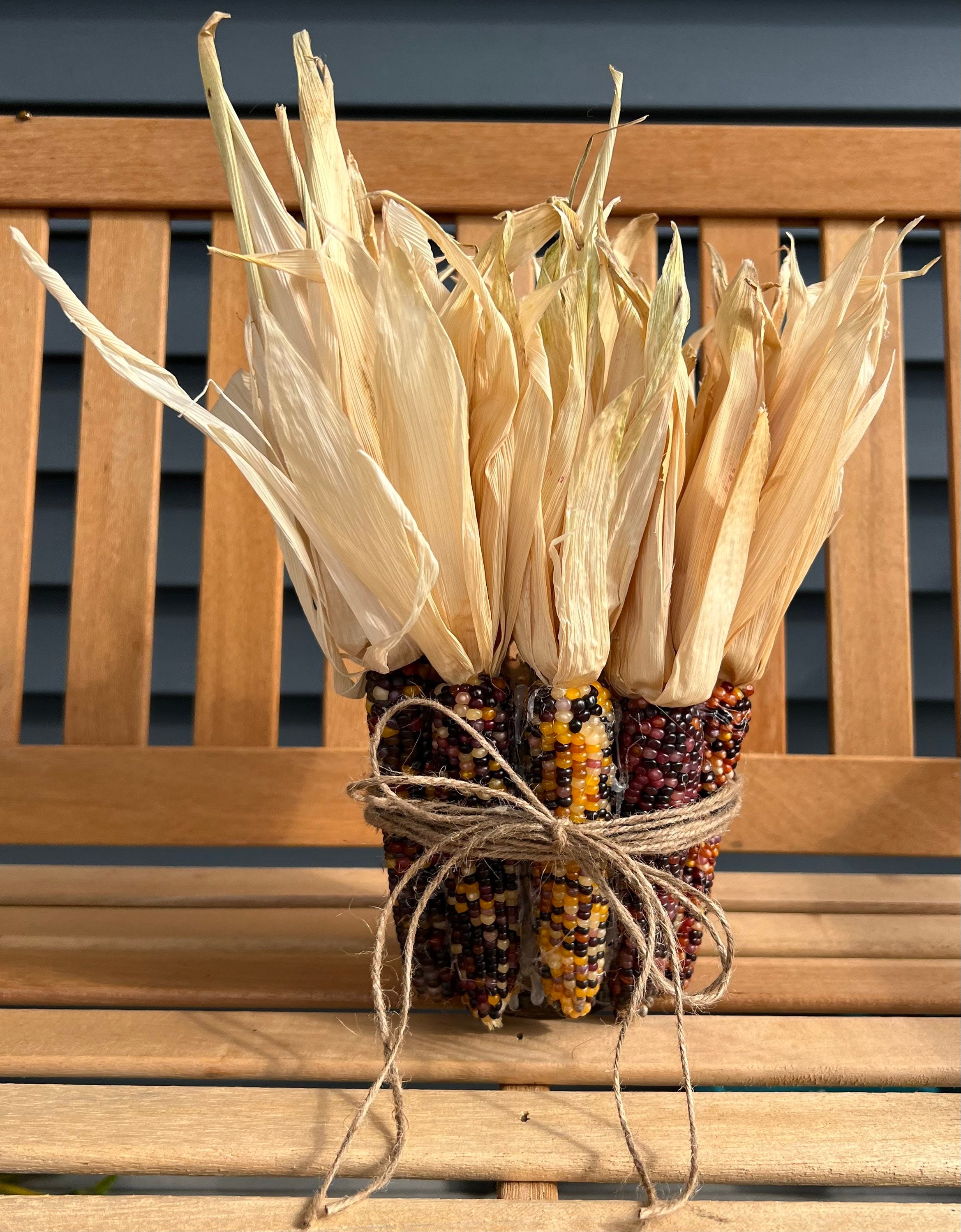 Indian Corn Decor,indian Corn Vase,indian Corn Centerpiece,indian Corn ...