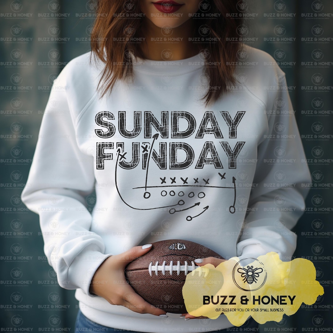 Sunday Funday Football SVG: Game Day Crewneck Design (digital File) - Etsy