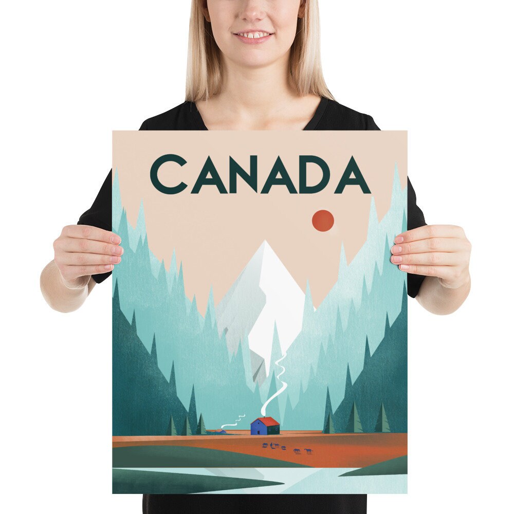 Canada British Columbia Travel Poster Sizes: inches 8x10 - Etsy