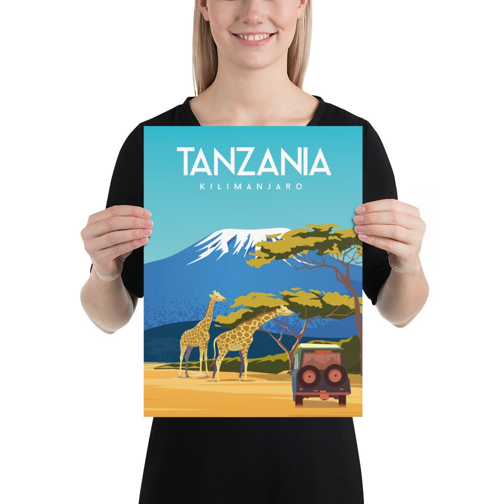 Tanzania Mount Kilimanjaro Travel Poster Wall Art Home Decor - Etsy