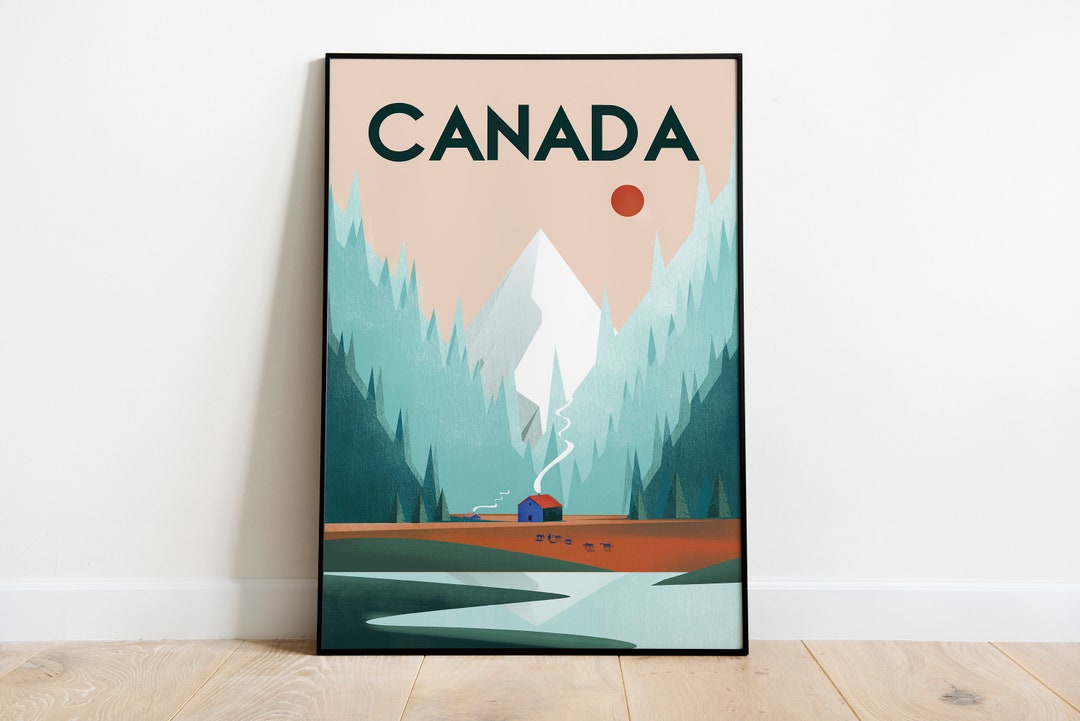 Canada British Columbia Travel Poster Sizes: (inches) 8x10 12x16 16x20 ...