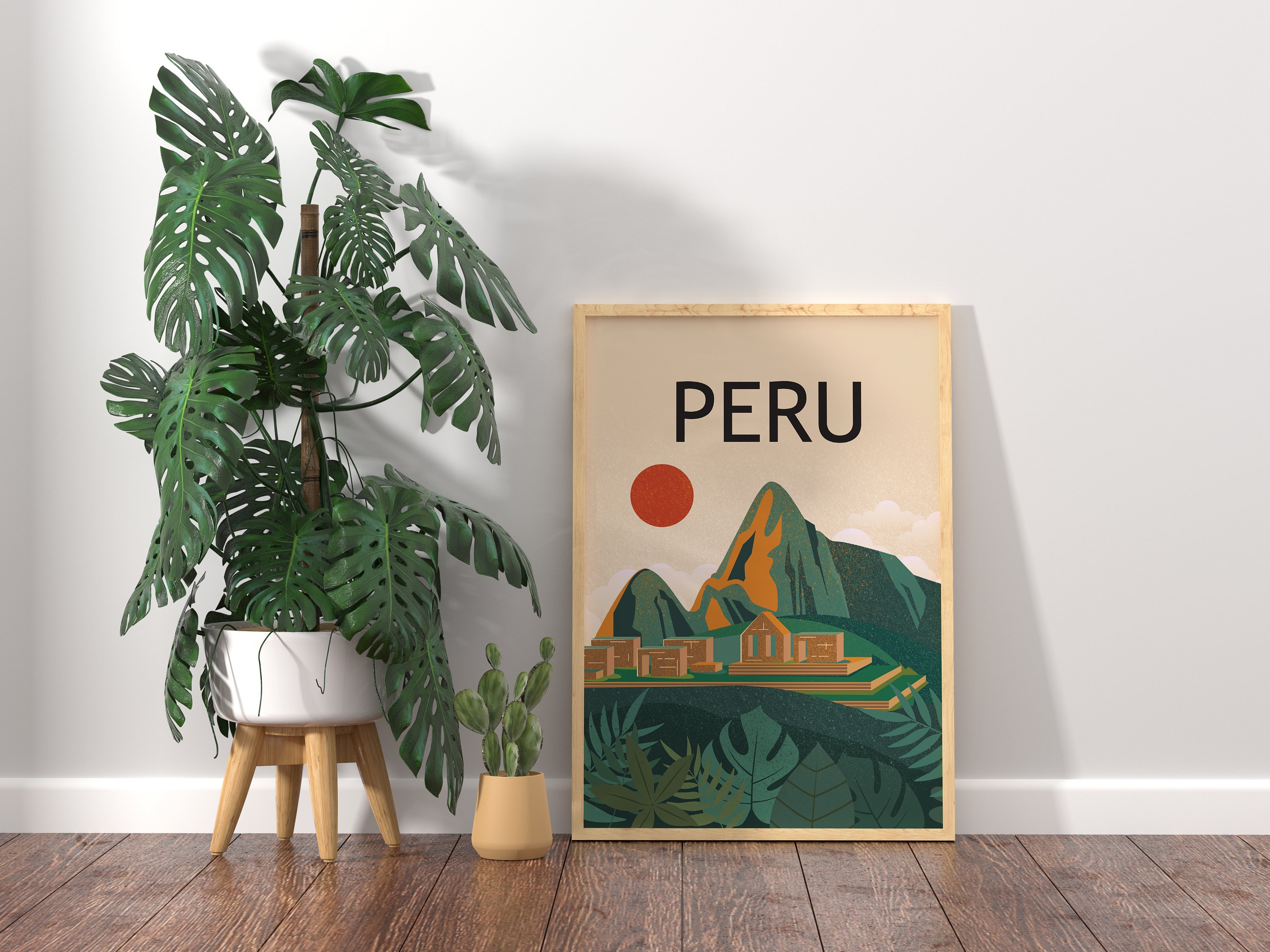 Peru Machu Picchu Travel Poster Peru Print Peru Art. Digital | Etsy