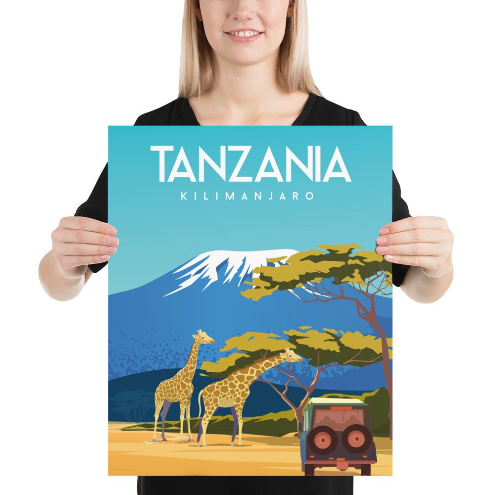 Tanzania Mount Kilimanjaro Travel Poster Wall Art Home Decor - Etsy