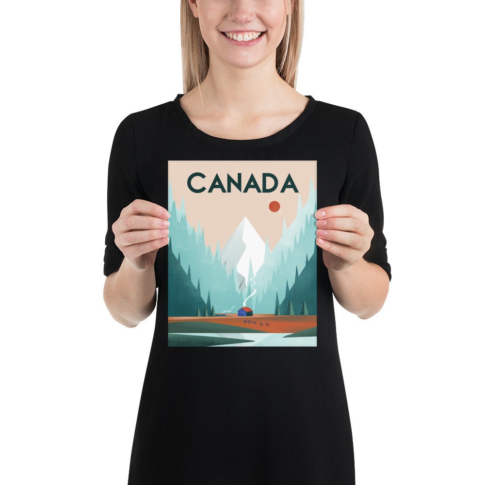 Canada British Columbia Travel Poster Sizes: inches 8x10 - Etsy