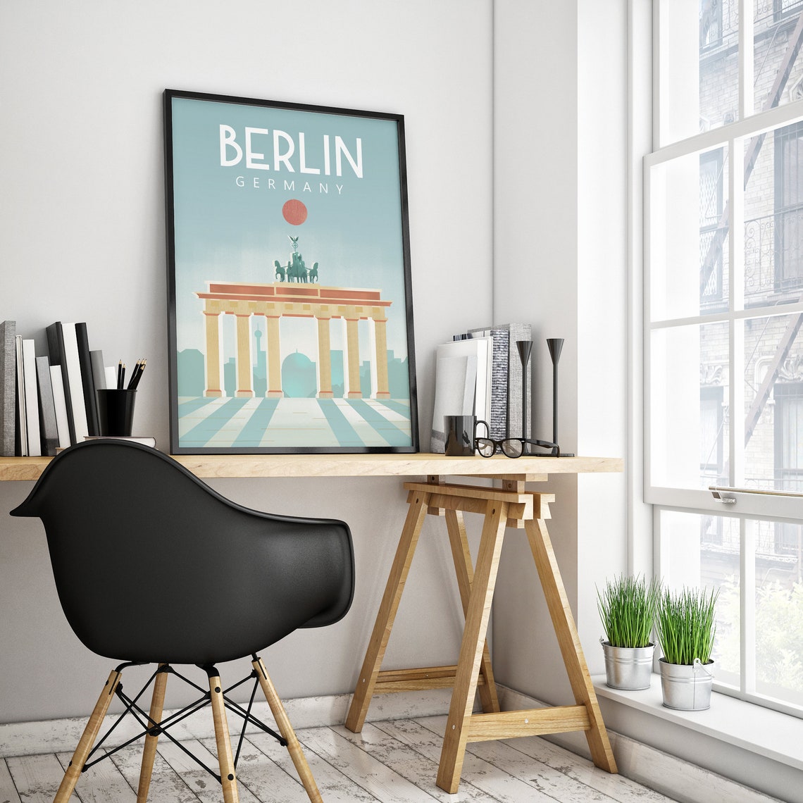 Berlin Germany Travel Poster Digital File Wall Art Size A3 We - Etsy