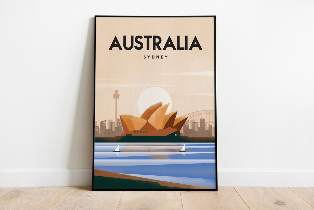 Australia Sydney Australia Travel Poster Digital File A4 Size - Etsy