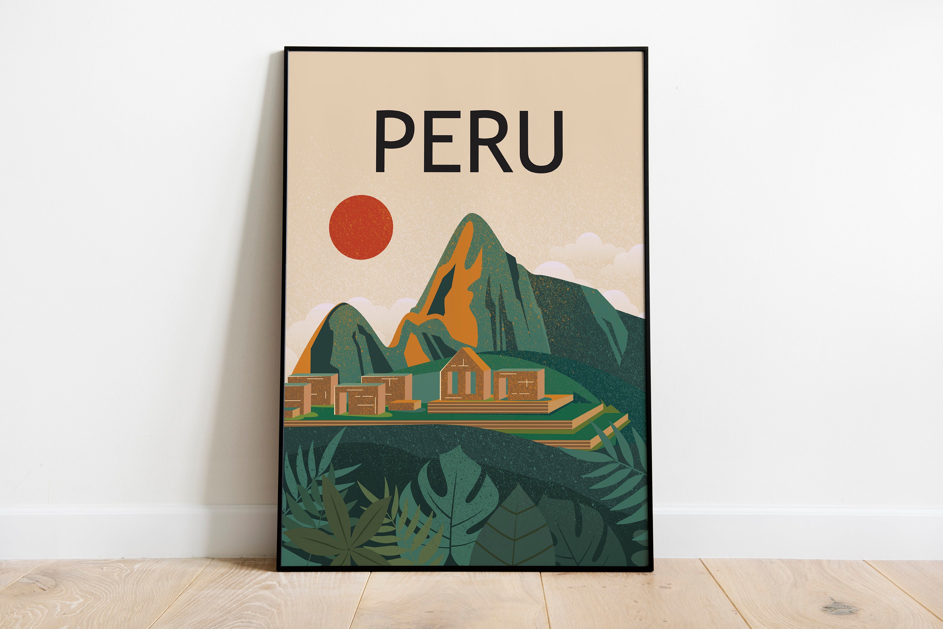 Peru Machu Picchu Travel Poster Peru Print Peru Art. Digital Poster ...