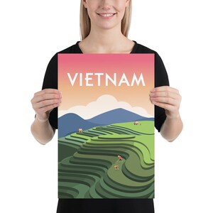 Vietnam Travel Poster Vietnam Art Vietnam Travel Print - Ha Long Bay ...
