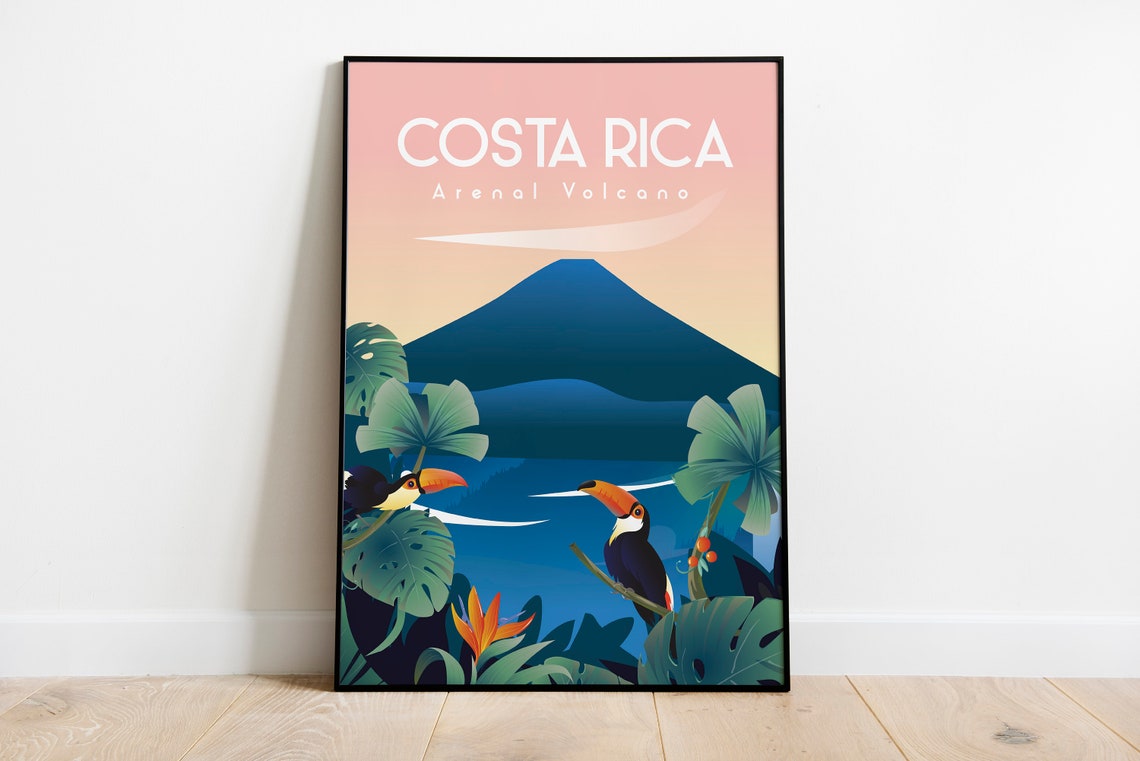 Costa Rica Travel Poster Art Print Travel Poster Sizes: - Etsy