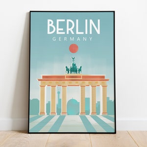 Berlin Germany Travel Poster Digital File Wall Art Size A3 We Customize ...