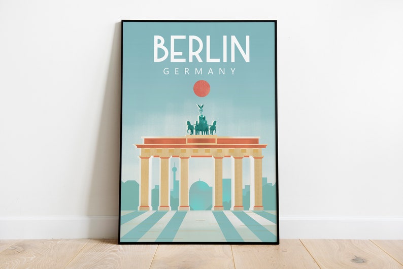 Berlin Germany Travel Poster Digital File Wall Art Size A3 We - Etsy