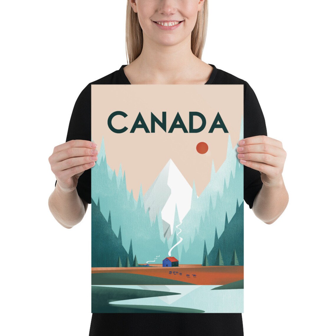 Canada British Columbia Travel Poster Sizes: inches 8x10 - Etsy