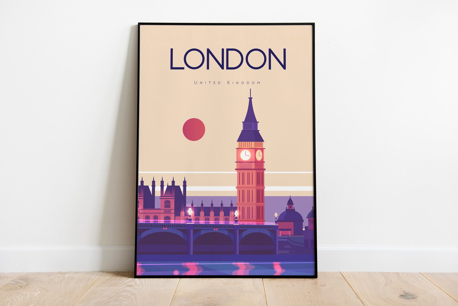 London England L Travel Poster, Print, Vintage, Art Print Room Digital ...