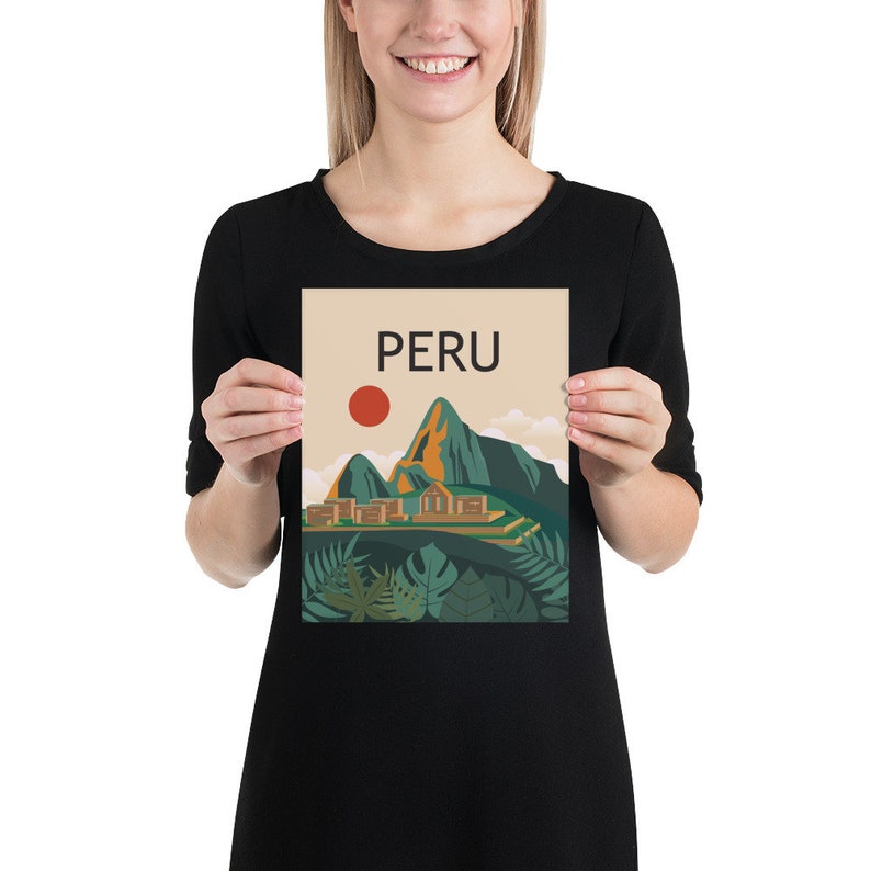 Peru Machu Picchu Travel Poster Peru Print Peru Art. Digital Poster ...
