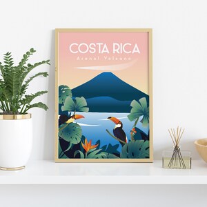 Costa Rica Travel Poster Art Print | Travel Poster Sizes: (inches) 8x10 ...