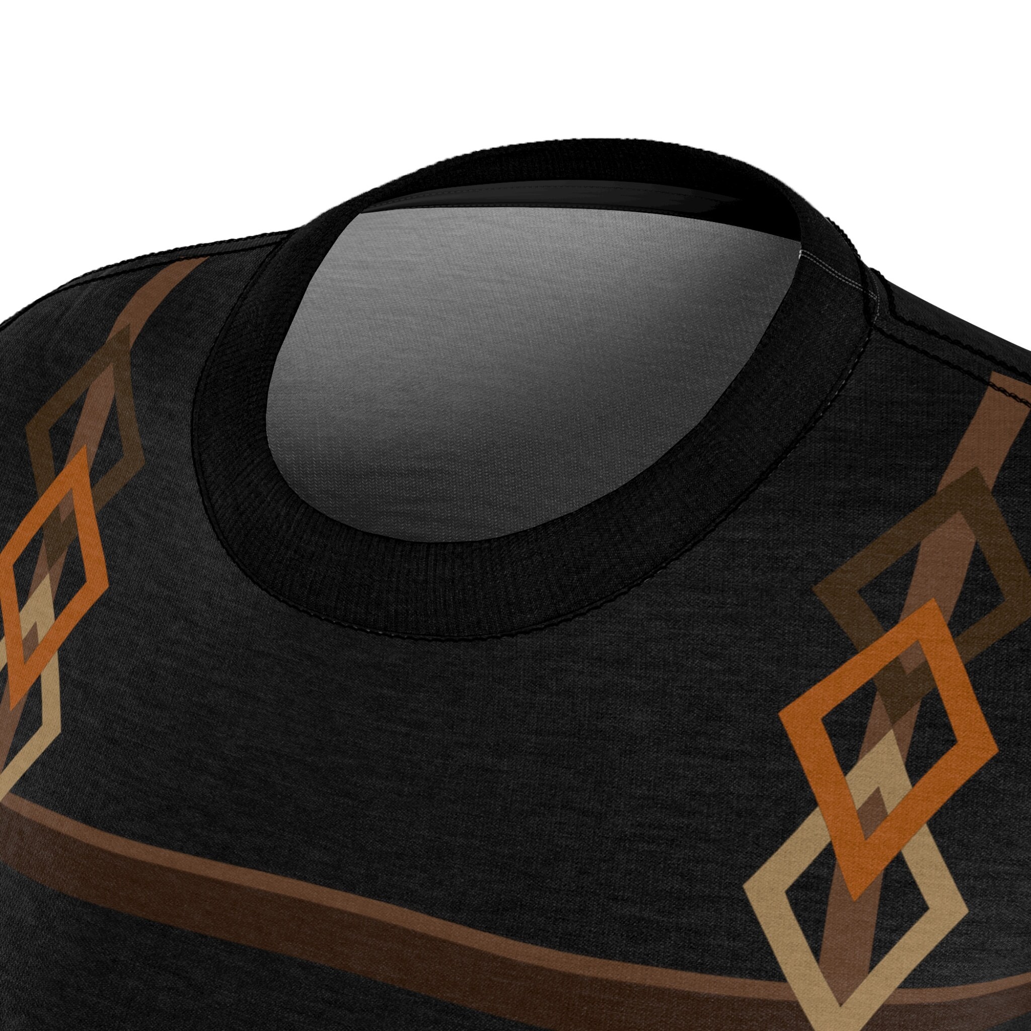 Diamond and Brown Striped T-shirt, Retro Inspired Shirt, Celtic Graphic ...