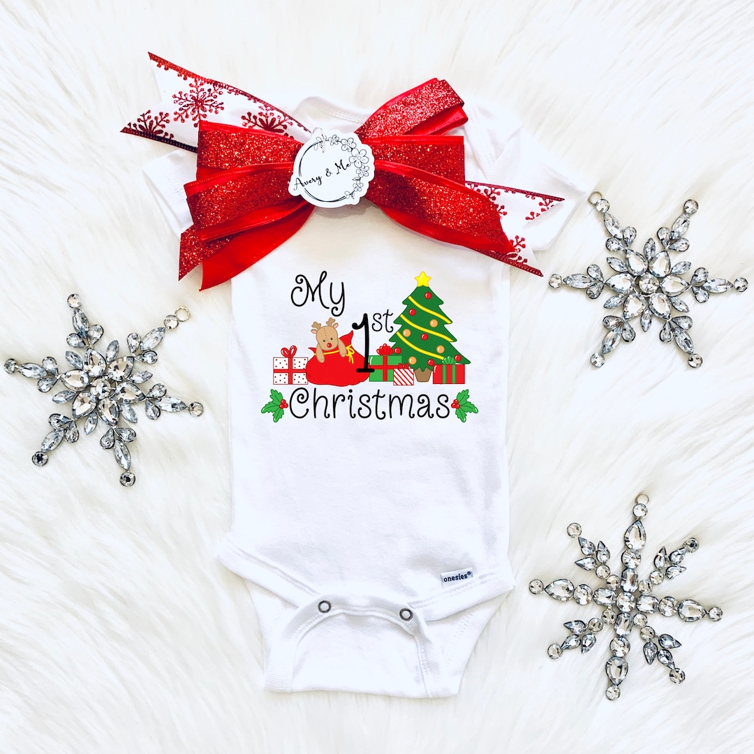 My First Christmas Personalized Onesie®, Cute Holiday Baby Clothes ...
