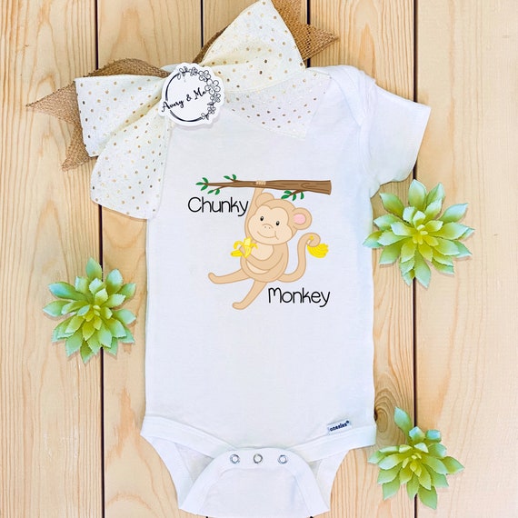 Chunky Monkey Baby Onesie® Cute and Funny Animal Baby | Etsy
