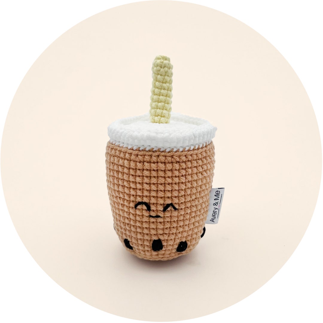 Milk Tea Boba Crochet Baby Rattle, Part of the Boba Friends Rattle Toy ...