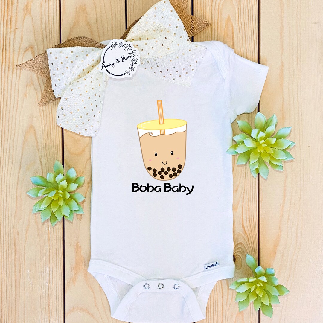 Boba Baby Milk Tea Onesie®, Cute and Funny Baby Clothes, Boba Baby Girl ...