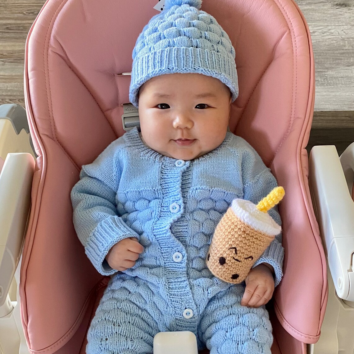 Boba Crochet Baby Rattle, Part of the Boba Squad Rattle Toy Set, Baby ...