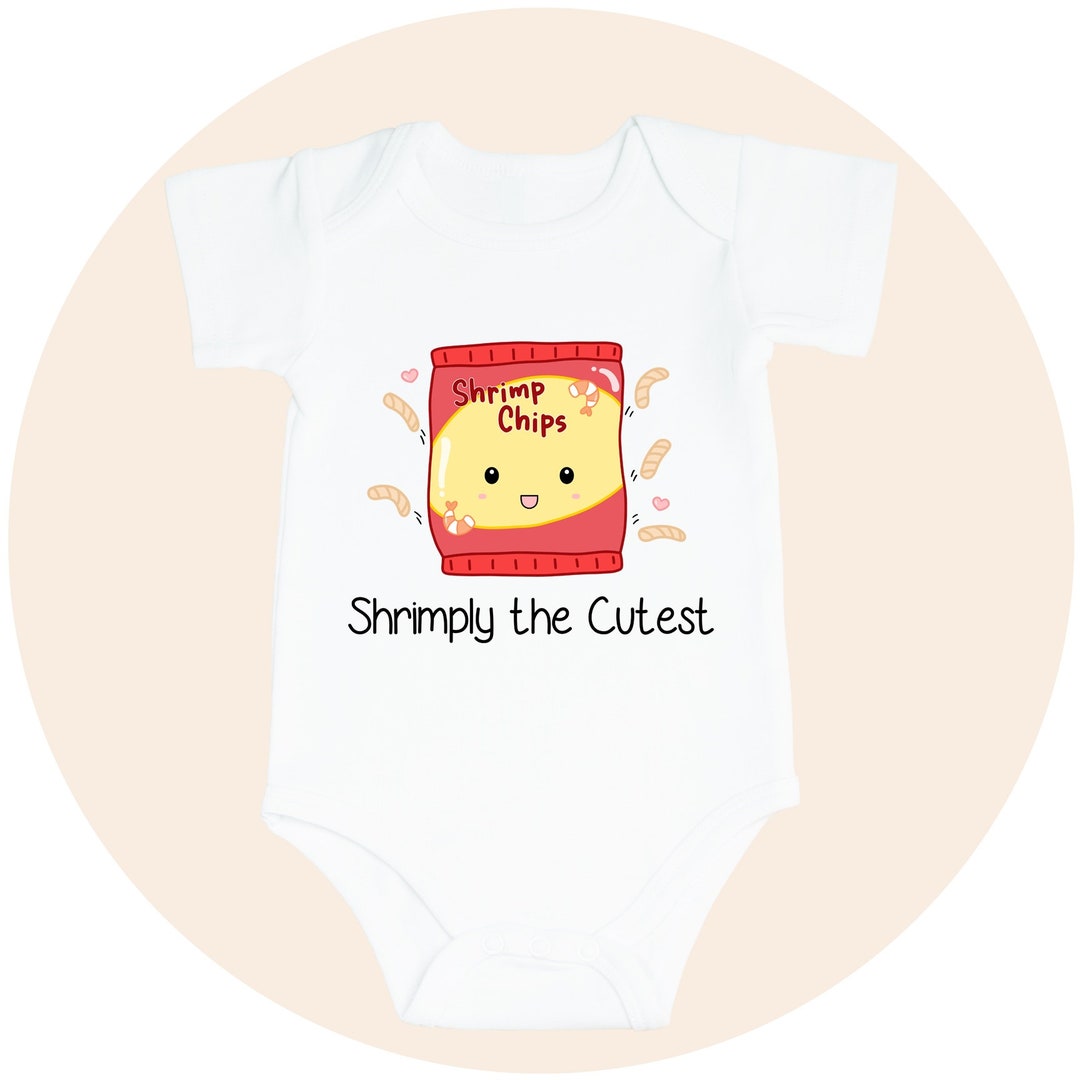 Shrimply the Cutest Baby Newborn Infant Onesie, Cute Funny Asian Snack ...
