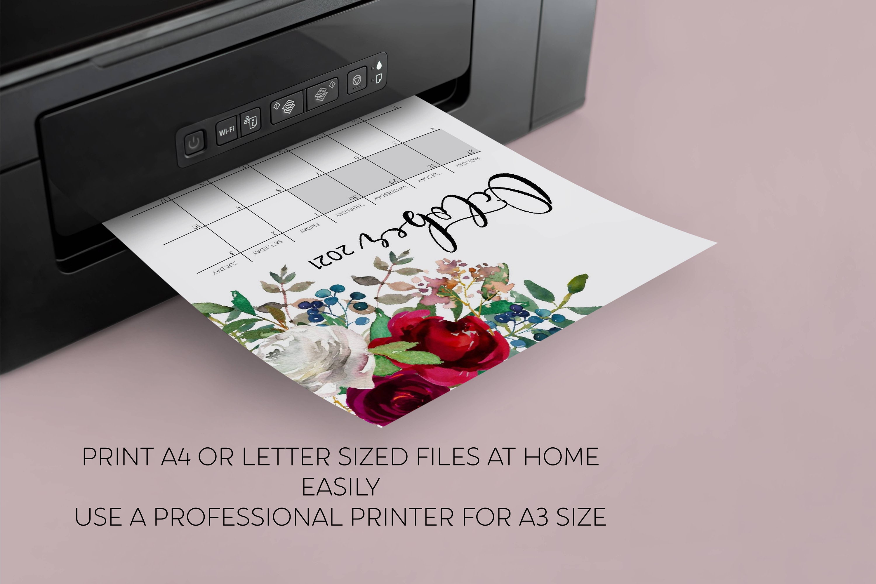 Watercolor Floral Calendar 2021 at Mary Settle blog