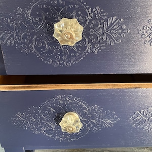 Blue & Ivory Writing Desk / Bureau. - Etsy