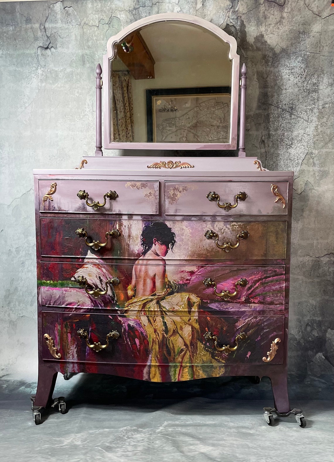 Bow Fronted Bespoke Chest of Drawers - Etsy