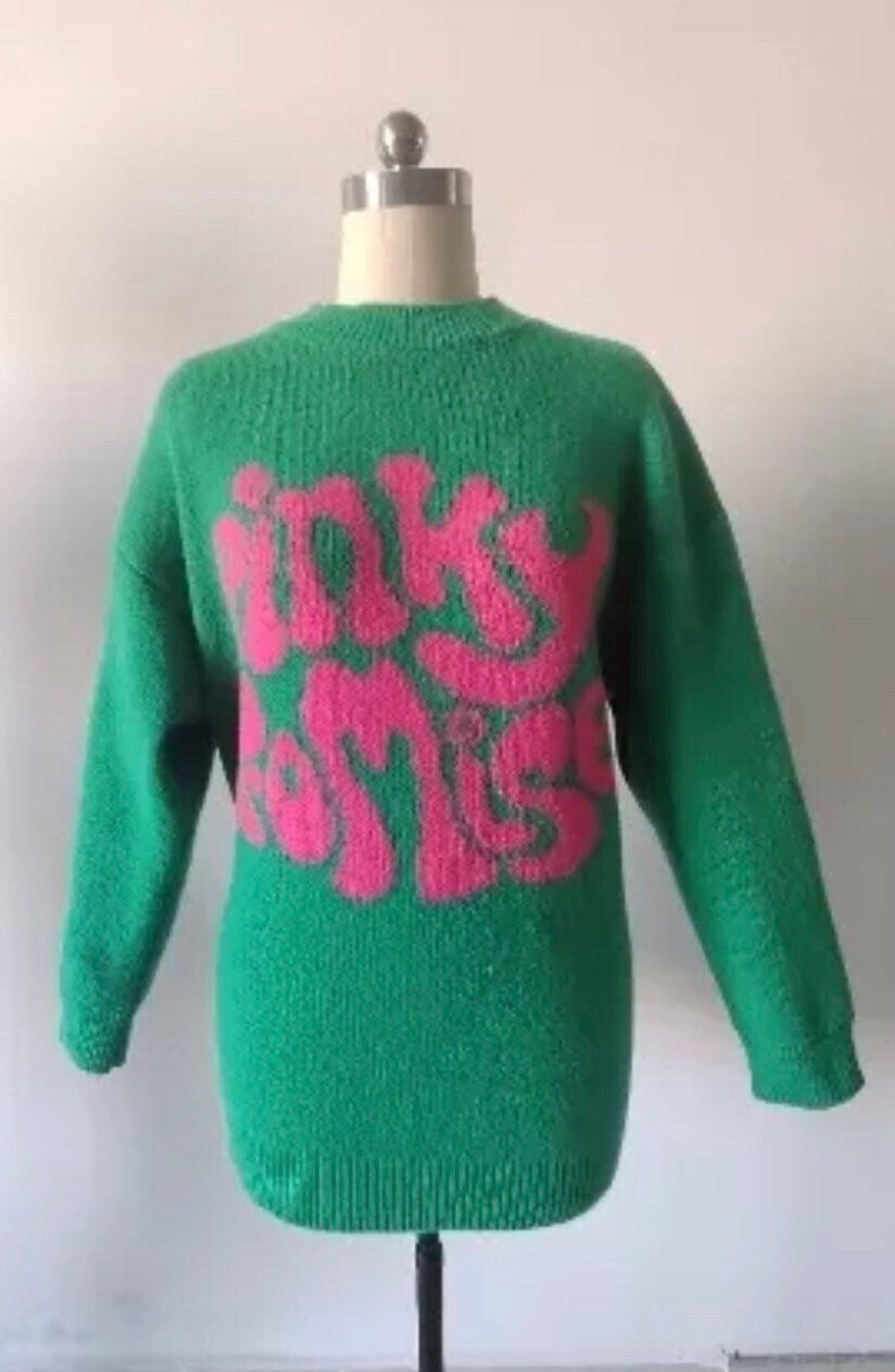 Pinky Promise Pink and Green Sweater for Her // Anniversary // Birthday ...