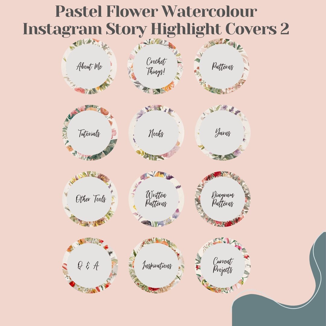 24 Floral Instagram Highlight Covers Plug and Play Ready to Use Canva ...