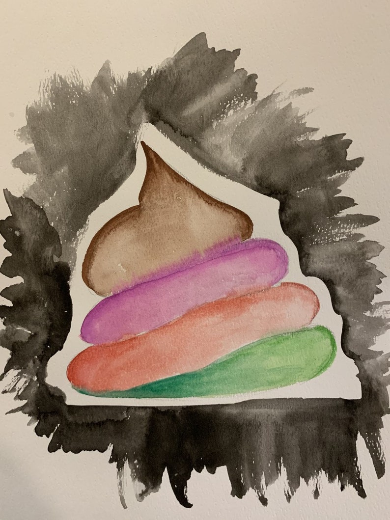 Rainbow Graffiti Poop Wall Decor Playroom Bedroom Game - Etsy