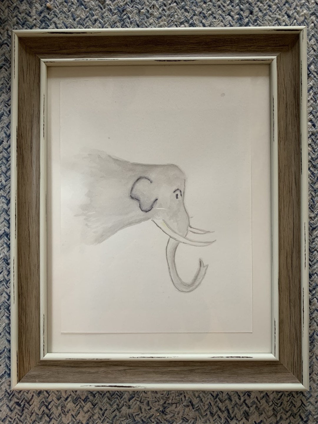 Gray Disappearing Elephant, Painting, Tusk, Watercolor, Animal, Kids ...