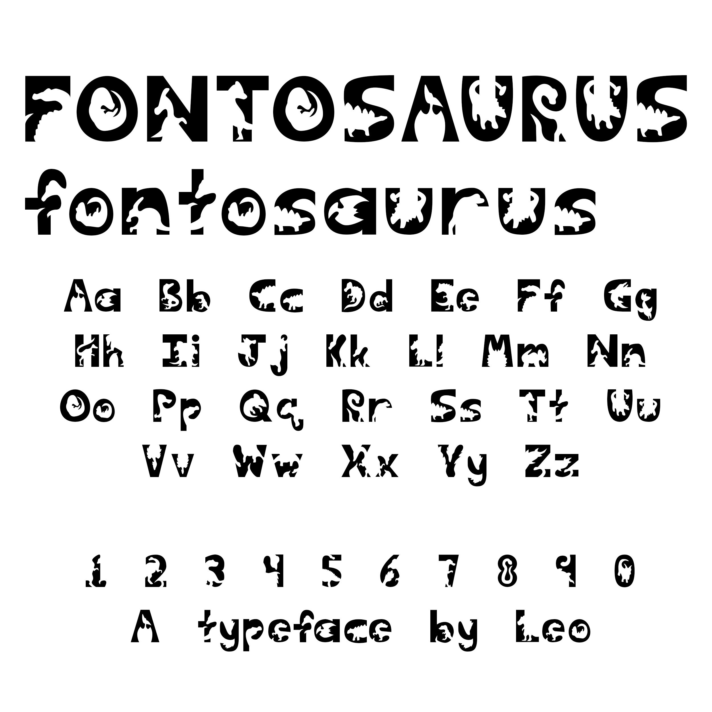 Fontosaurus downloadable Typeface - Etsy