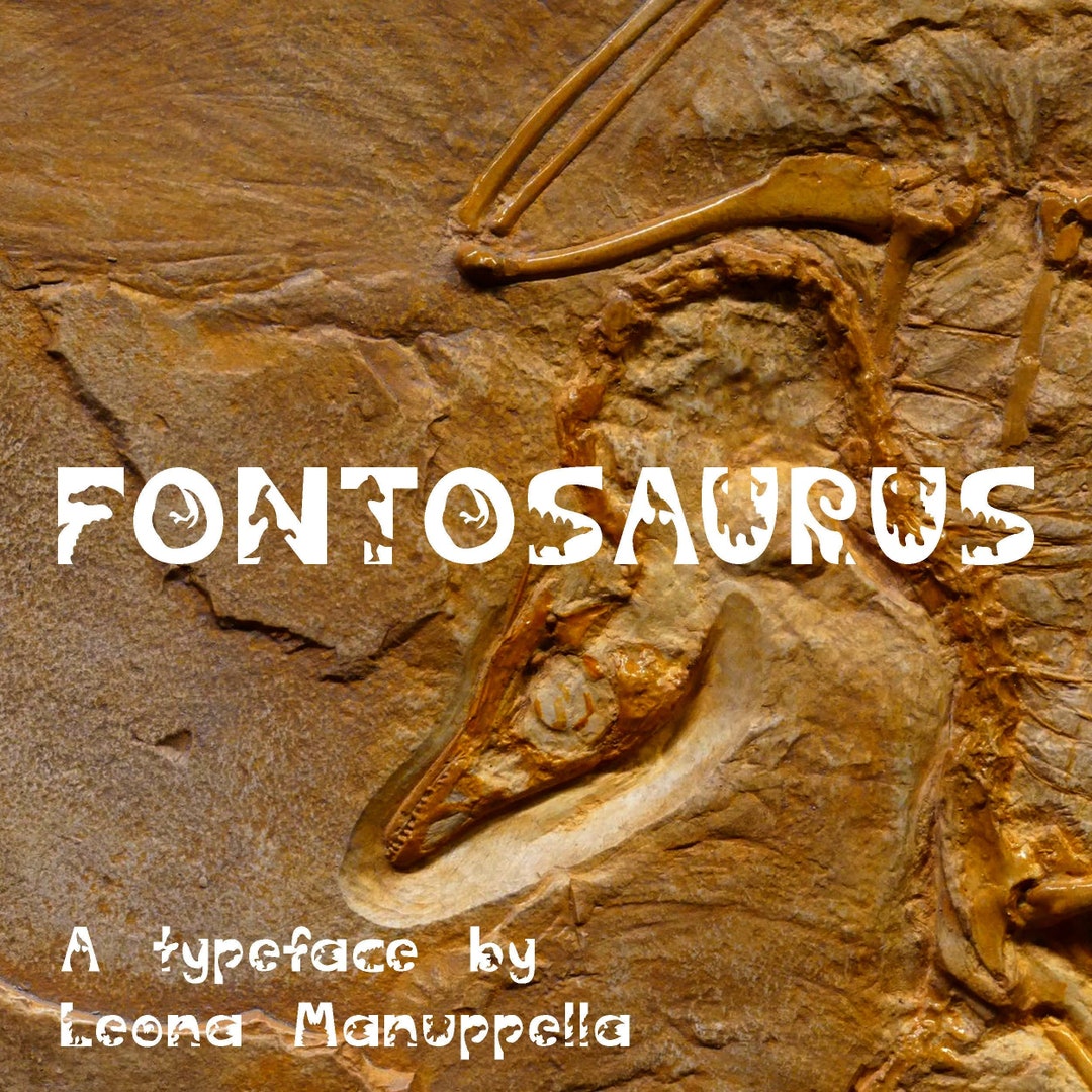 Fontosaurus downloadable Typeface - Etsy