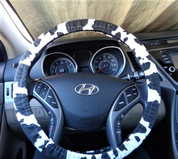 Pink cow print steering wheel cover store