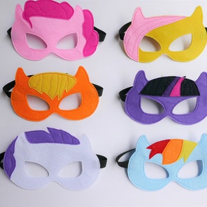 Pony Inspired Felt Party Masks / Ready to Ship - Etsy