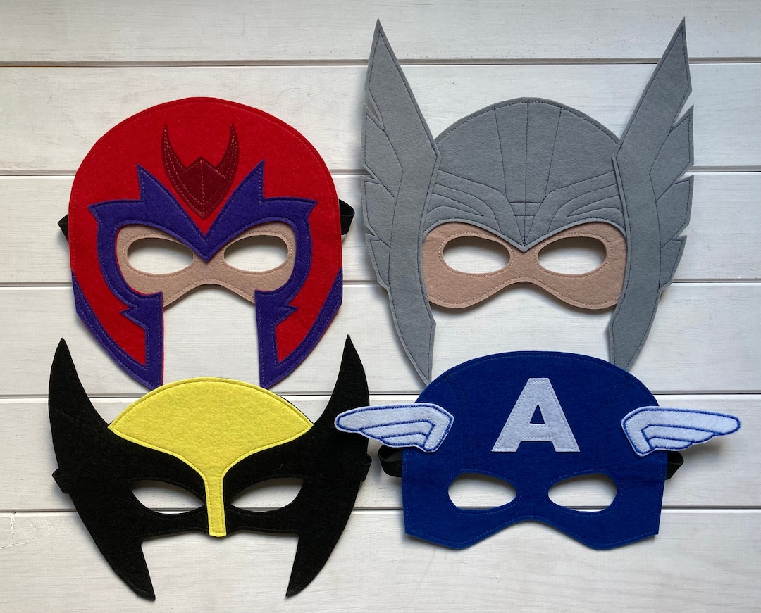Super Heroes Inspired Felt Party Masks / Birthday Party / Halloween ...