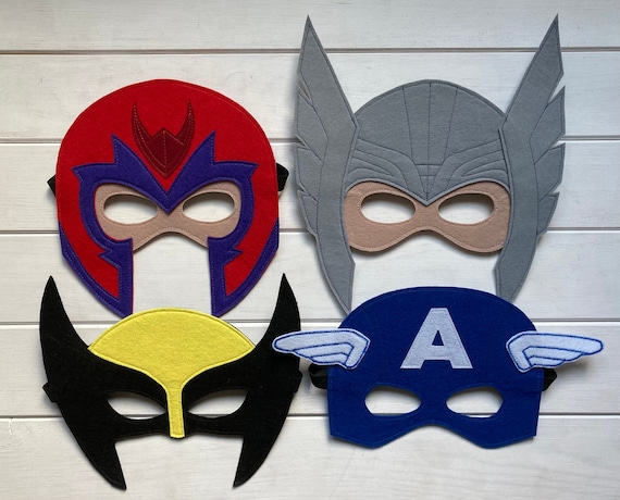 Super Heroes Inspired Felt Party Masks / Birthday Party / | Etsy