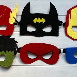 Super Heroes Inspired Felt Party Masks / Birthday Party / Halloween ...