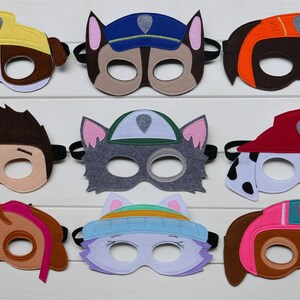 Pups Inspired Felt Party Masks / Halloween Costume / Birthday Party ...