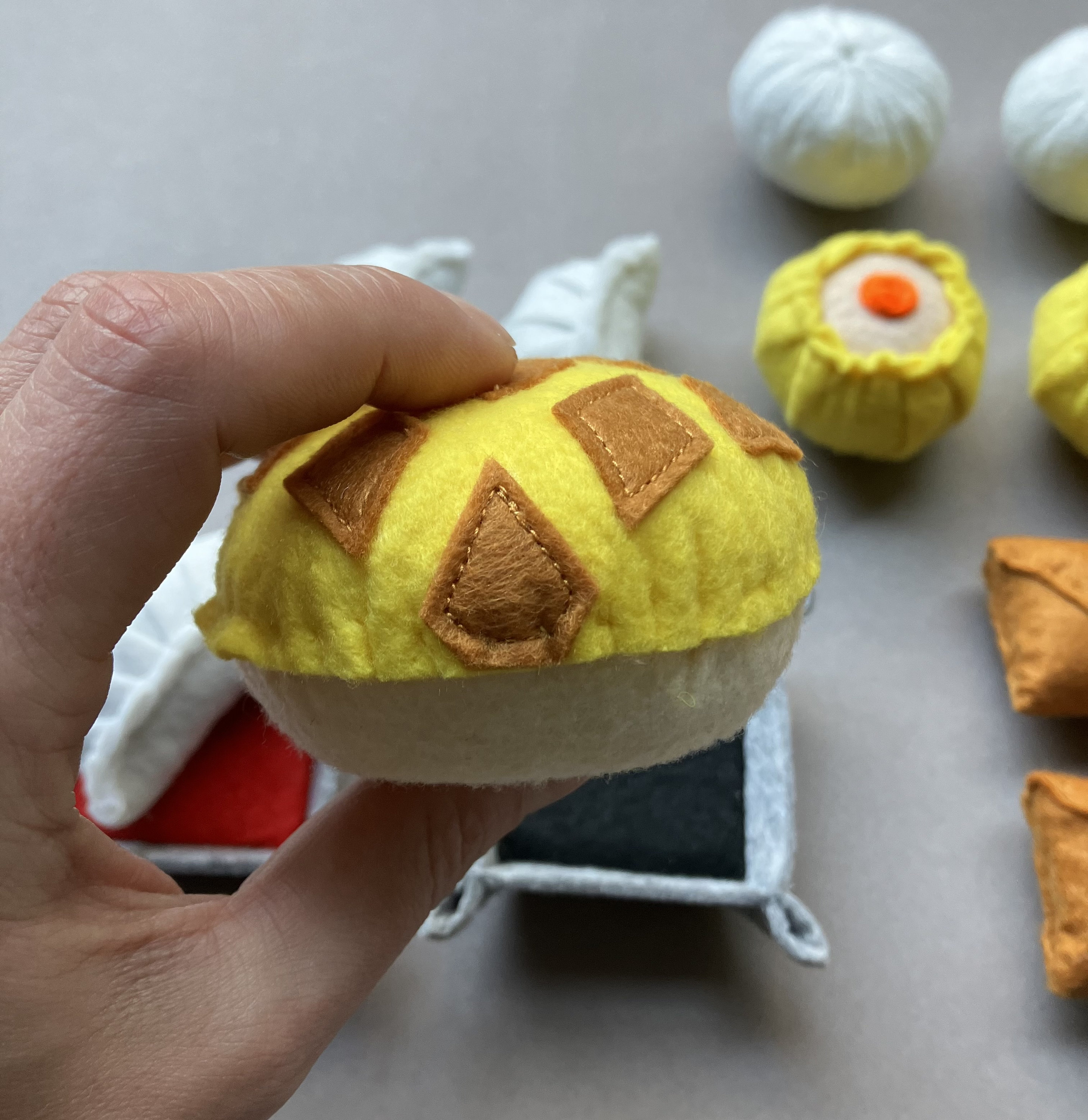 Felt Dim Sum Play Food Set: Handmade Montessori Kitchen Toy - Etsy