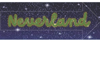 Customized Directional Sign Wooden Mile Marker Peter Pan Neverland ...