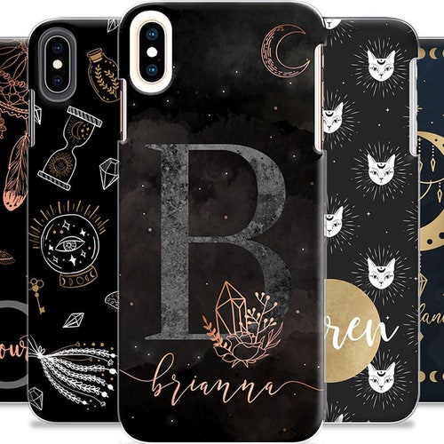 PERSONALISED Phone Case Name Initial Hard Plastic Phone - Etsy UK