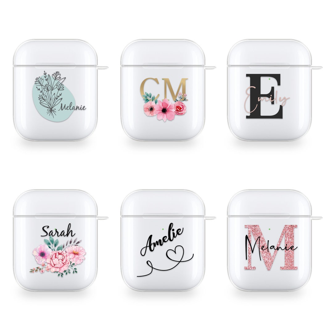 Personalized Airpods Case: Floral Initial AirPod 1, 2, Pro Cover - Etsy