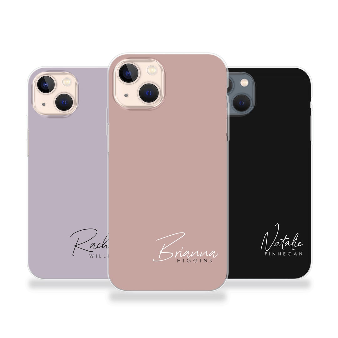 Personalised Phone Case iPhone 14 Pastel Name Custom Initials Phone ...
