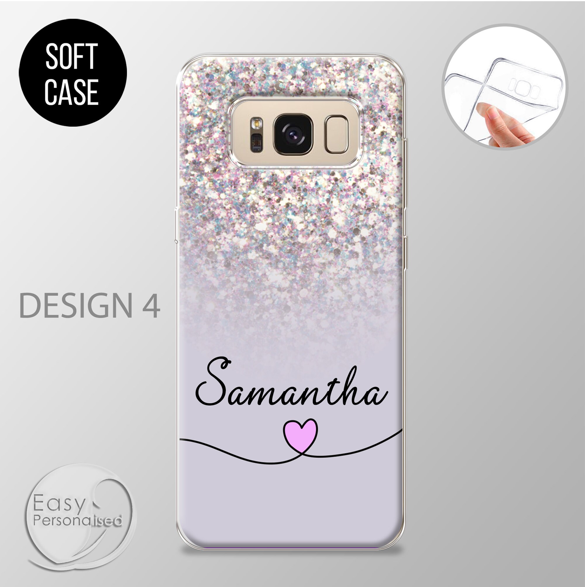 Personalised phone case for Samsung with initials and custom | Etsy